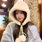 Hufu - Plain Fluffy Bobble Trapper Hat | YesStyle