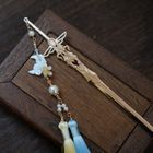 YUGO - Sword Faux Gemstone Tassel Hairpin | YesStyle