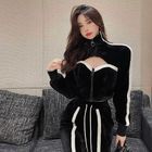 NENE - Cutout Cropped Jacket / High Waist Wide Leg Pants | YesStyle