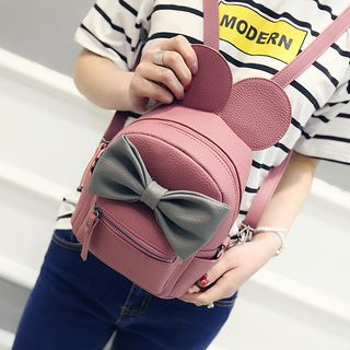 Bam's - Mouse Ear Bow Mini Backpack | YesStyle