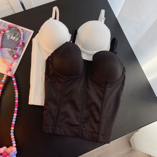 Lucuna - Plain Bustier Top | YesStyle