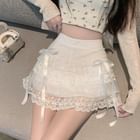 Whoosh - Low Rise Lace Mini Tiered Skirt | YesStyle