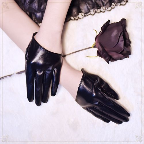 Faux leather gloves store