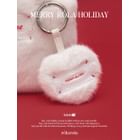 rolarola - Furry Heart Mirror Keyring (White) | YesStyle
