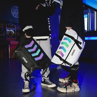 Carryme - Lettering Nylon Messenger Bag | YesStyle