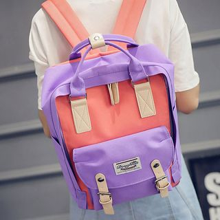 Clair Fashion - Color-Block Backpack | YesStyle