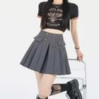 ANORA - High Waist Plain Mini Pleated Skirt | YesStyle