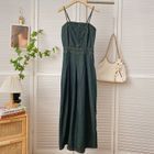 DIYI - Spaghetti-Strap Denim Midi Dress | YesStyle
