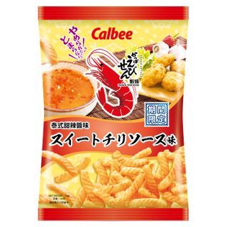 Calbee - [Limited]Thai Sweet Chilli Sauce Flavoured Prawn Crackers 75g ...