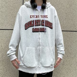 RONIN - Lettering Zip-Up Hoodie | YesStyle