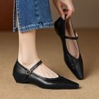 Megan - Faux Leather Plain Mary Jane Flats | YesStyle
