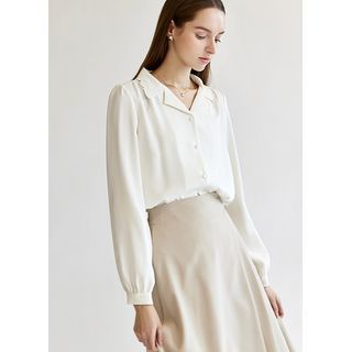 Styleonme - THEONME Notch-Collar Blousy Shirt | YesStyle