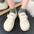 Novice - Label Applique Platform Fleece-Lined Hook & Loop Sneakers ...