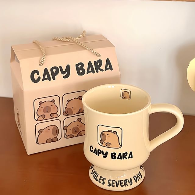 Yuja Girl - Capybara Ceramic Drinking Cup (Various Designs) | YesStyle