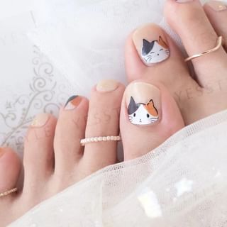 Buy Lunacaca - Calico Cat Toenail Art Sticker in Bulk ...