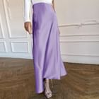Femme Cradle - High-Waist Satin Midi Skirt | YesStyle
