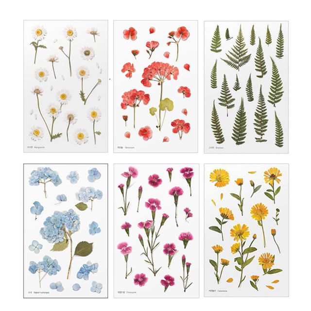 Tivi Boutique - Plant Sticker (Various Designs) / Set | YesStyle