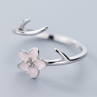 A’ROCH - 925 Sterling Silver Floral Open Ring | YesStyle