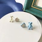 Jael - Bear Heart Asymmetrical Alloy Earring | YesStyle