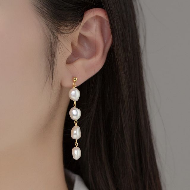 Aroch Faux Pearl Sterling Silver Dangle Earring Yesstyle