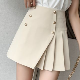 Meowko - Double Breasted Mini Skirt | YesStyle