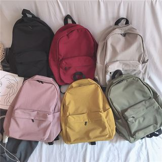Anna Momo - Plain Accent Backpack | YesStyle