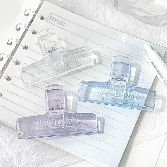 Class 302 - Lettering Acrylic Binder Clip / Set | YesStyle