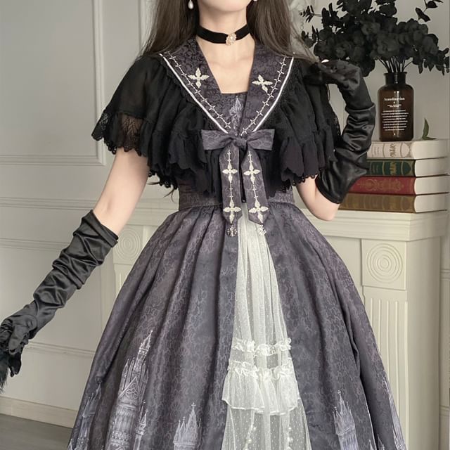 GOGO Girl - Spaghetti Strap Graphic Print Midi A-Line Dress / Short ...