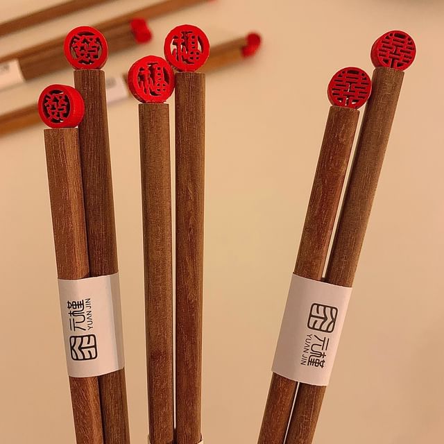 Intimo - Chinese Characters Wooden Chopsticks (Various Designs) / Set ...