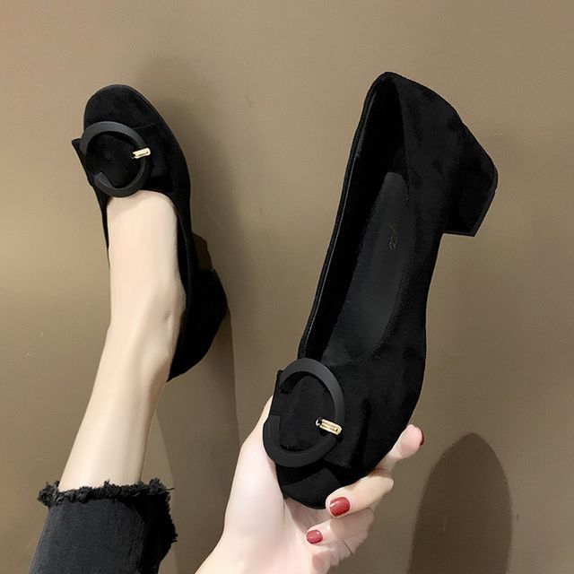 Novice - Buckled Chunky Heel Pumps | YesStyle