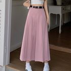 ANORA - Plain Pleated Maxi Skirt | YesStyle