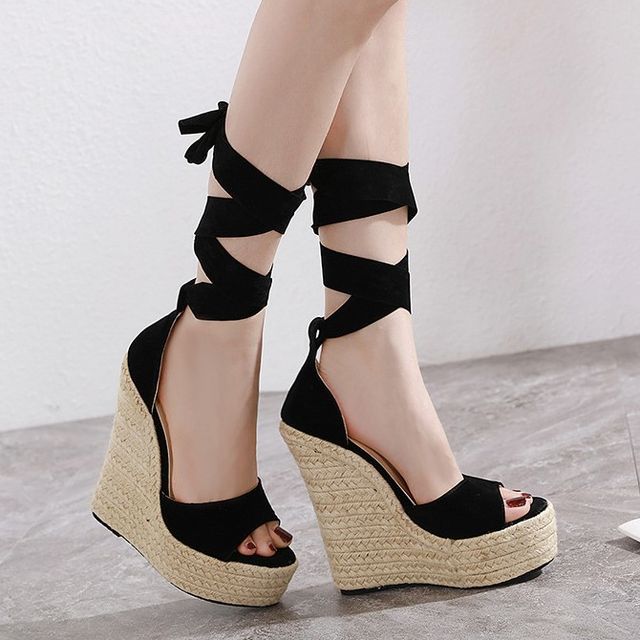 Lace up platform sandals store
