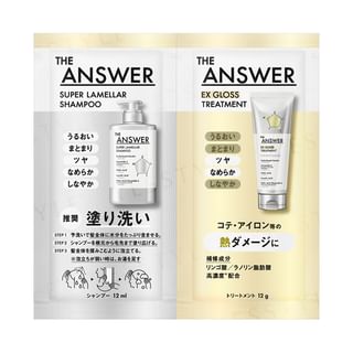 Kao - THE ANSWER Super Lamella Shampoo & EX Gloss Treatment For Heat Damage Trial Set | YesStyle