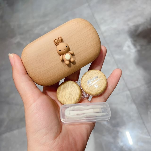 Sabam - Cartoon Wooden Contact Lens Case | YesStyle
