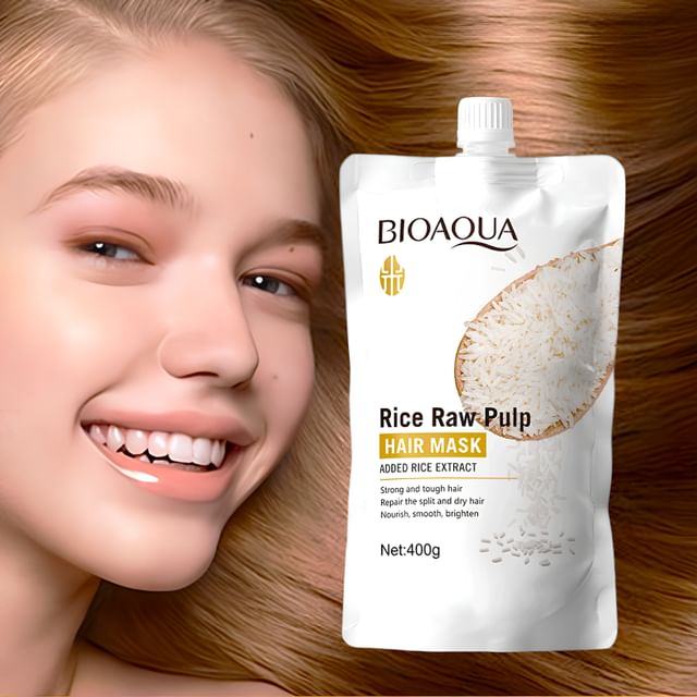 BIOAQUA - Rice Raw Pulp Hair Mask 400g | YesStyle