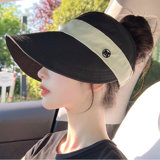 Nikifa - Lettering Color Panel Open Top Sun Hat | YesStyle