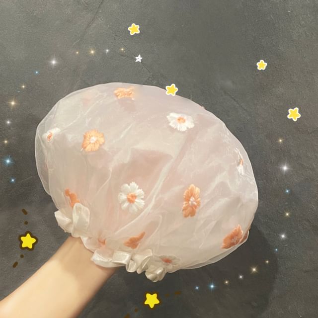 Buttermilk - Floral Embroidered Shower Cap | YesStyle