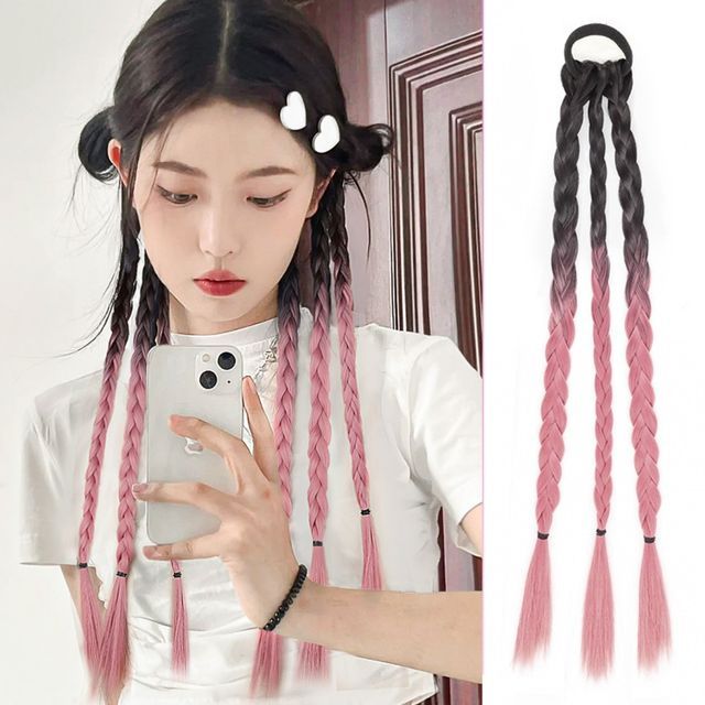 Jasmintinea - Set of 2: Braided Hair Fringe - Highlight | YesStyle