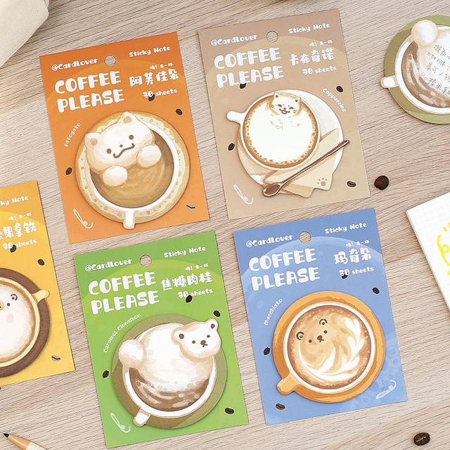 WarmFire - Coffee Sticky Note (Various Designs) / Set | YesStyle