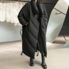 SIMPLE BLACK - Padding Long Down Jacket | YesStyle