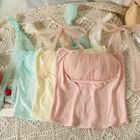 Lemongrass - Details Mesh-Panel Crop Top | YesStyle