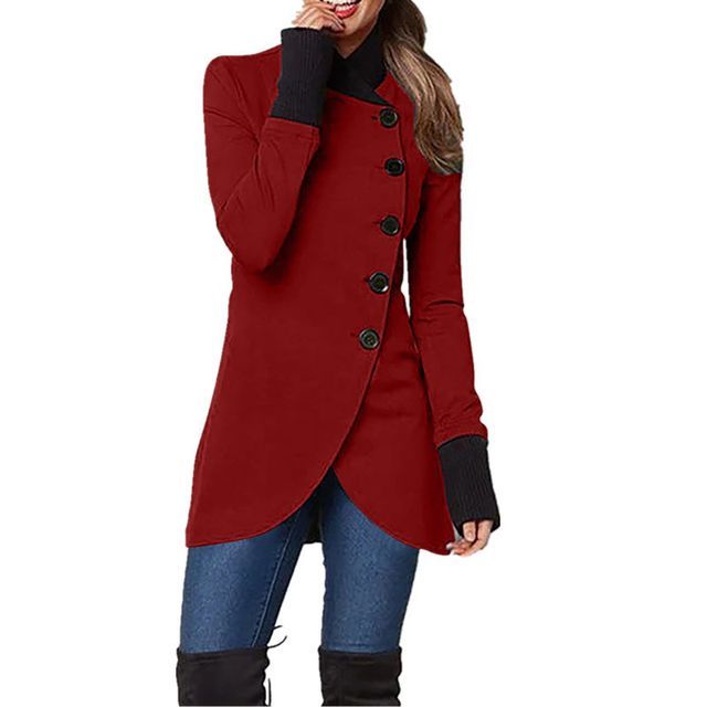 Bolgivy - Asymmetrical Button-Up Coat | YesStyle