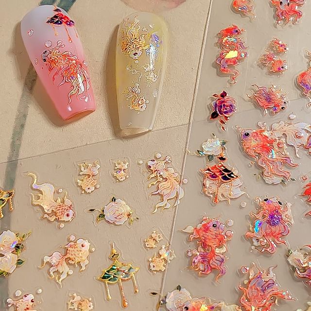 Evorizte - Goldfish Nail Art Stickers (Various Designs) | YesStyle