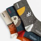 QUICKSOOX - Space Graphic Socks / Set (3 Pairs) | YesStyle