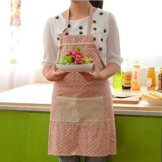 Cuteberry - Lace-Trim Polka Dot Apron | YesStyle