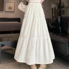 Shinsei - High Waist Plain Frill Trim A-Line Skirt (Various Designs ...