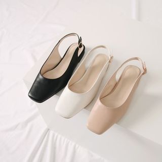 Wifky - Square-Toe Slingback Flats | YesStyle