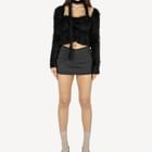 LIPHOP - Furry Set: Slim Scarf + Open Bolero + Peplum Buster | YesStyle
