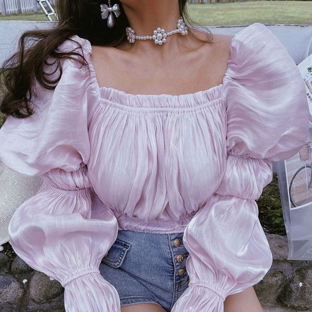 Chokran - Puff-Sleeve Square Neck Blouse | YesStyle