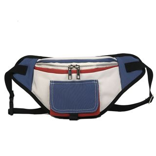 Travelholic - Color Block Canvas Fanny Pack | YesStyle